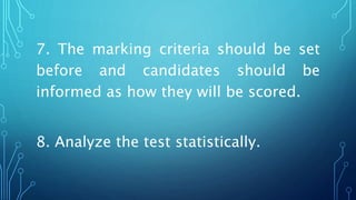Steps to design a test | PPT