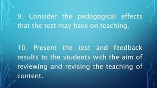 Steps to design a test | PPT