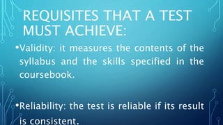 Steps to design a test | PPT