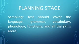 Steps to design a test | PPT