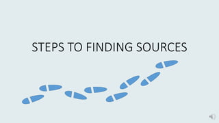Steps to finding sources | PDF