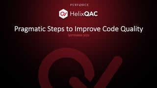 Code Quality Management Best Practices | PDF