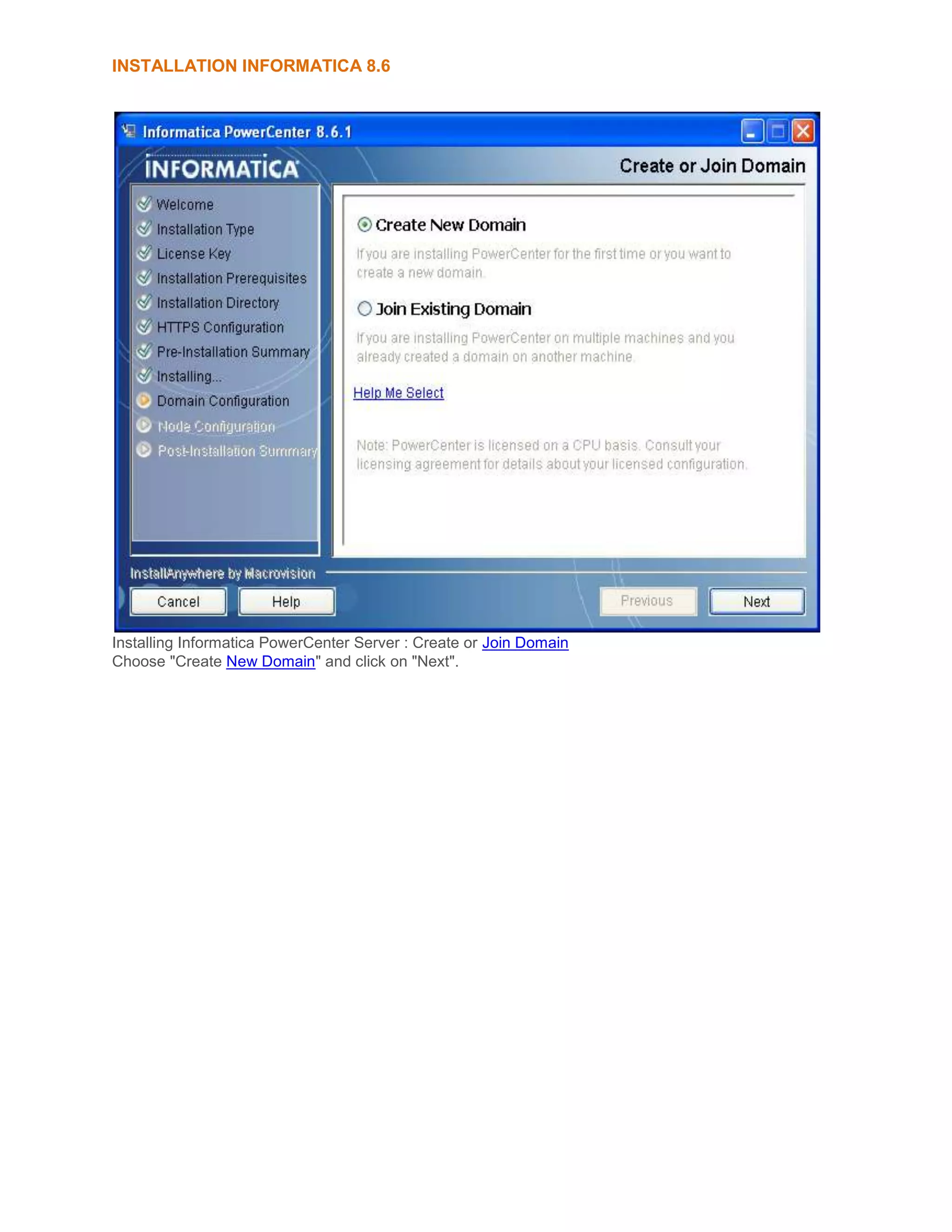 Steps to install informatica | DOCX | Operating Systems | Computer Software and Applications