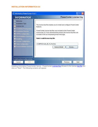 Steps to install informatica | DOCX | Operating Systems | Computer ...