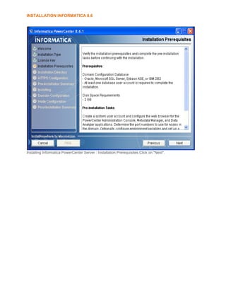 Steps to install informatica | DOCX | Operating Systems | Computer Software and Applications