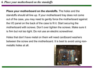 Steps to install motherboard | PPT