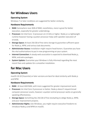 Steps to Install NPM and Node.js on Windows and MAC | PDF