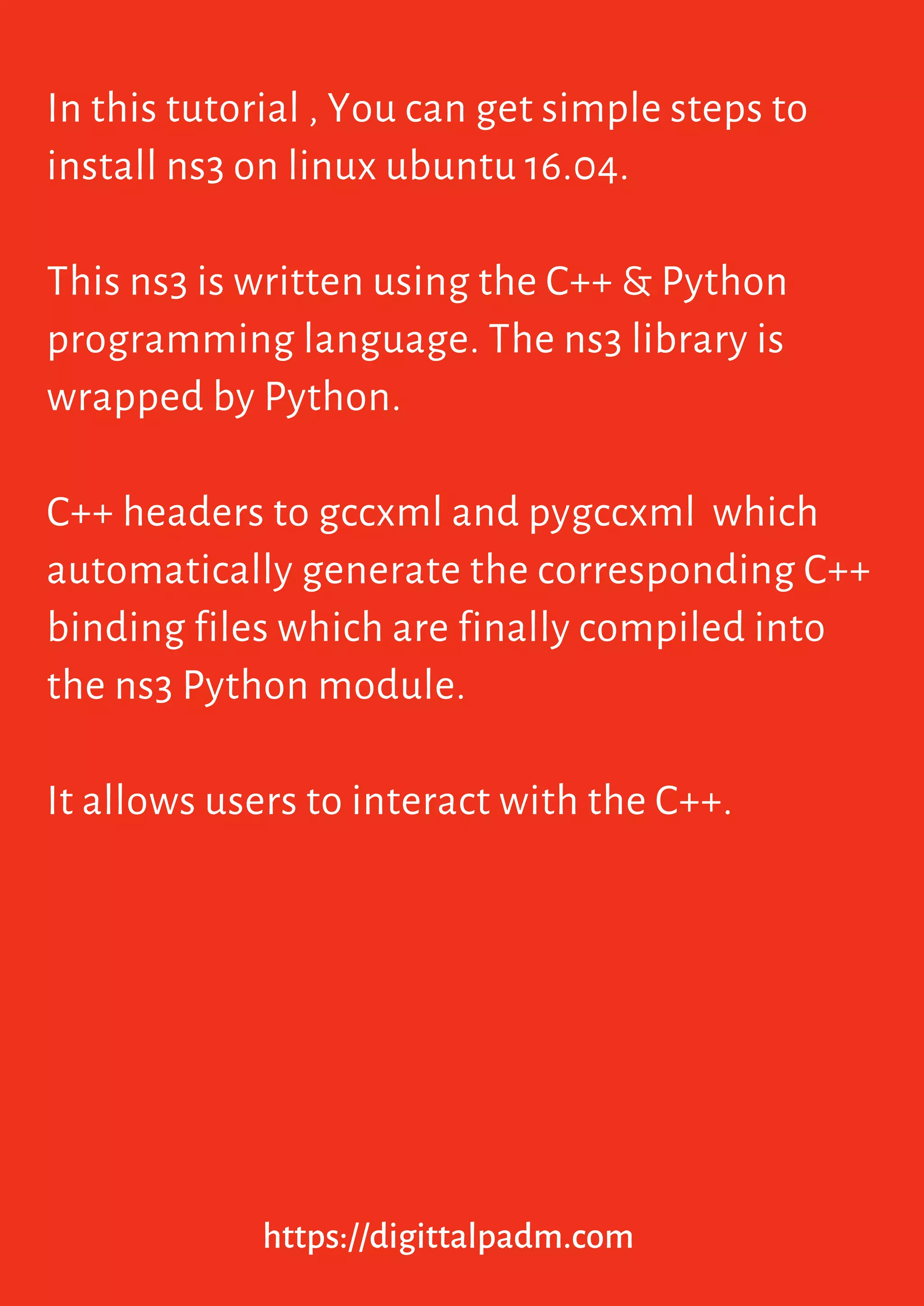 Steps to install ns3 | PDF