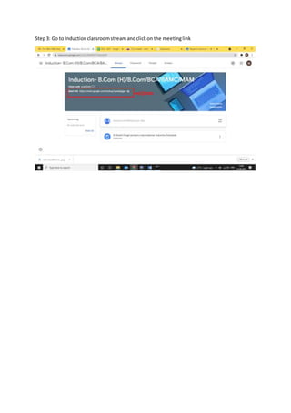Steps to join though google classroom | DOCX