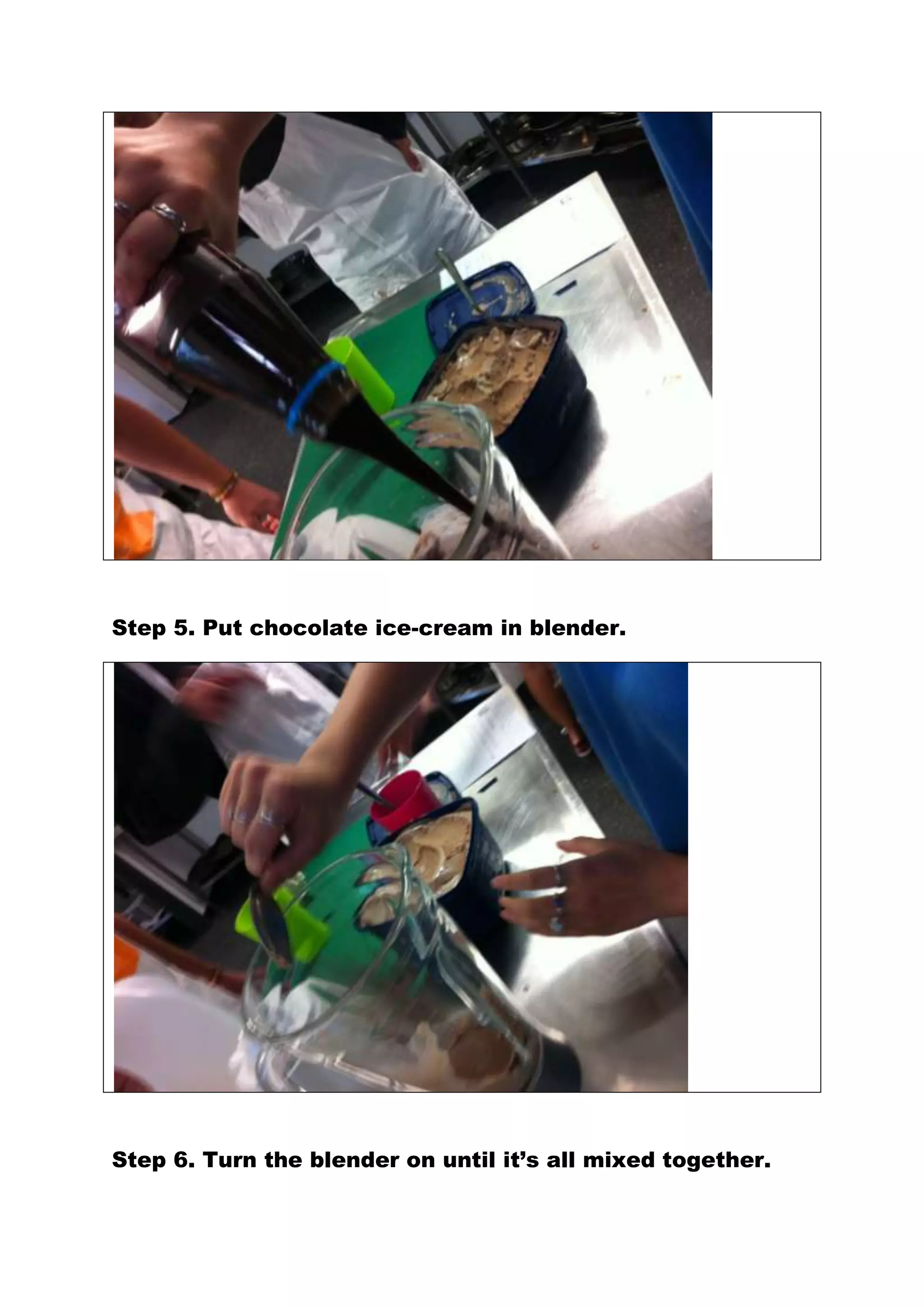 Steps to make a chocolate milkshake | DOCX