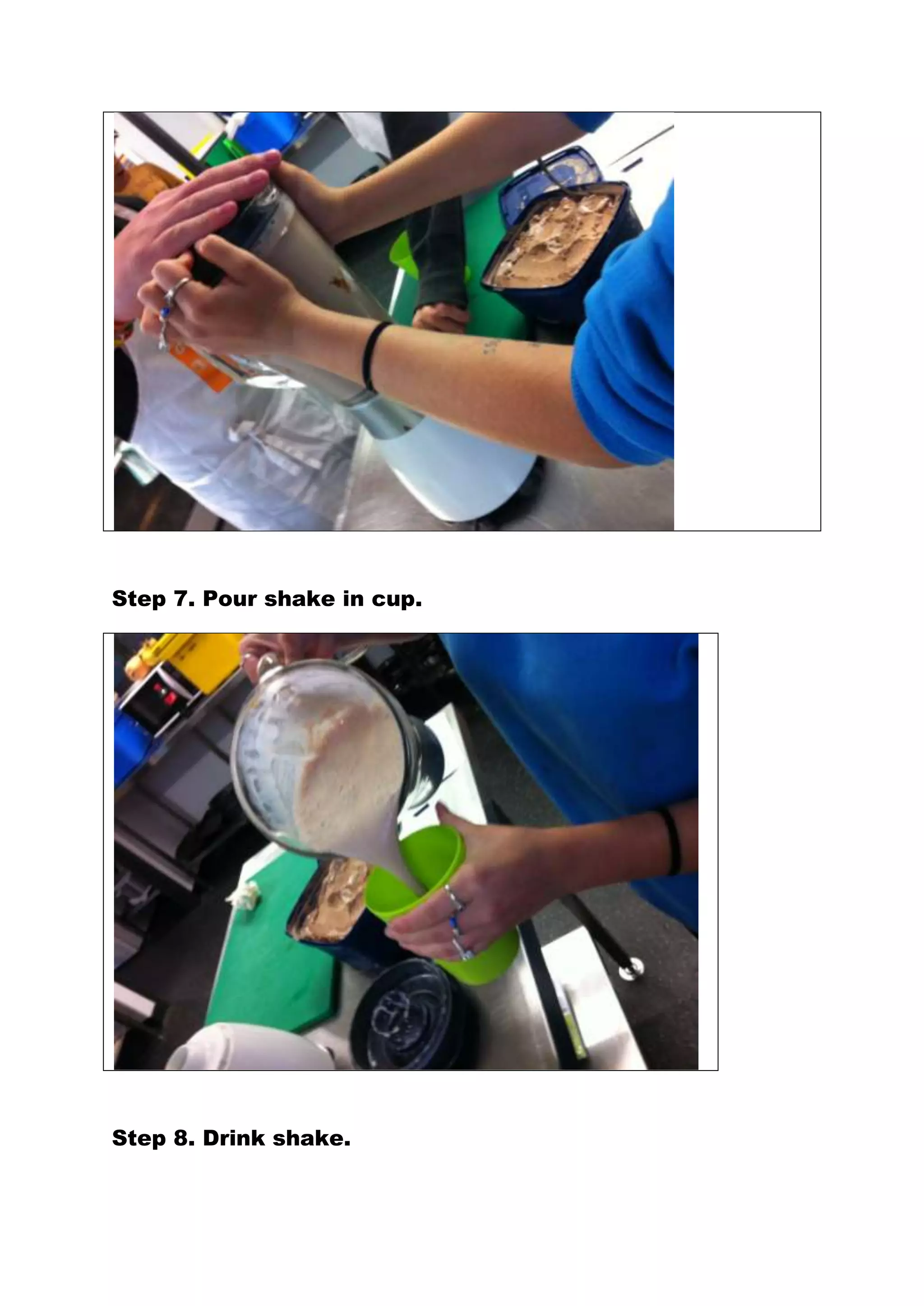 Steps to make a chocolate milkshake | DOCX