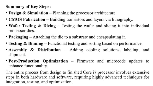 Steps to make processor.pptuthiufviugd4yibvuhujh | PPT