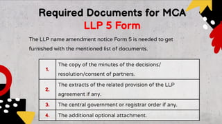 MCA LLP Form 5 Guide with Name Change Steps | PPT