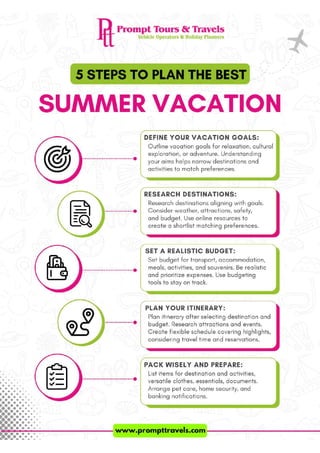 5 Steps to Plan The Best Summer Vacation | PDF