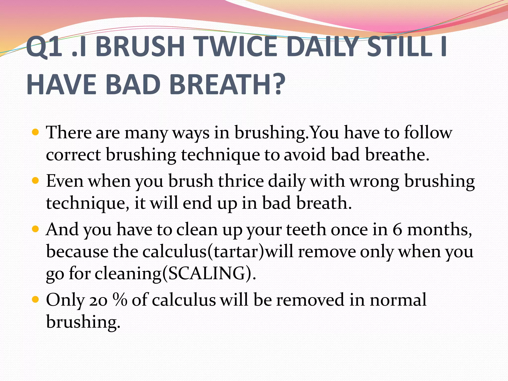 Steps to prevent bad breath | PPT