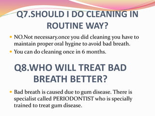 Steps to prevent bad breath | PPTX