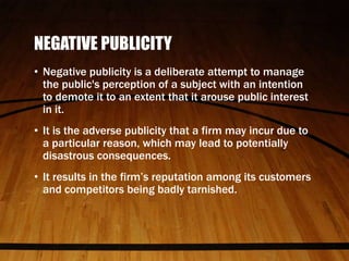 Steps to prevent negative publicity | PPTX | Recalls | Consumer Issues