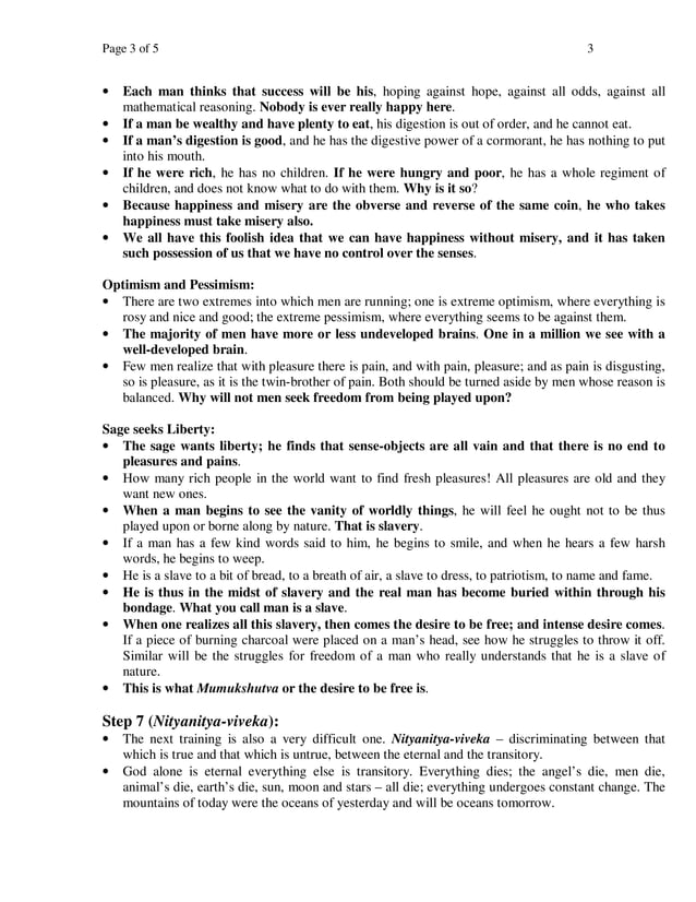 Steps to Realization (Swami Vivekanand) | PDF