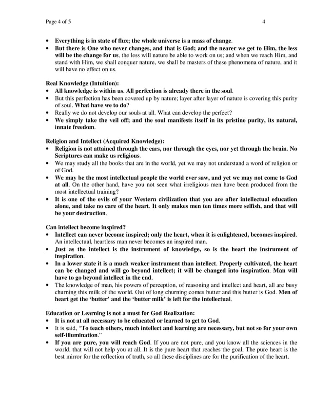 Steps to Realization (Swami Vivekanand) | PDF