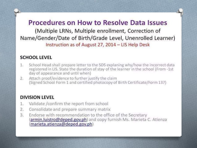 Steps to resolve lis and ebeis issues | PPTX