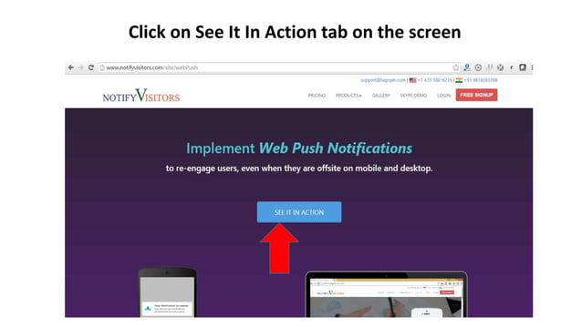 Steps to See Browser Push Notification Demo | PPT
