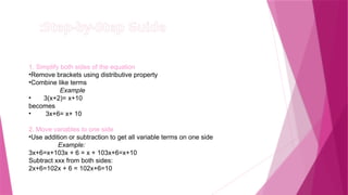 Steps To Solve Liner Equations In One Variable.pptx