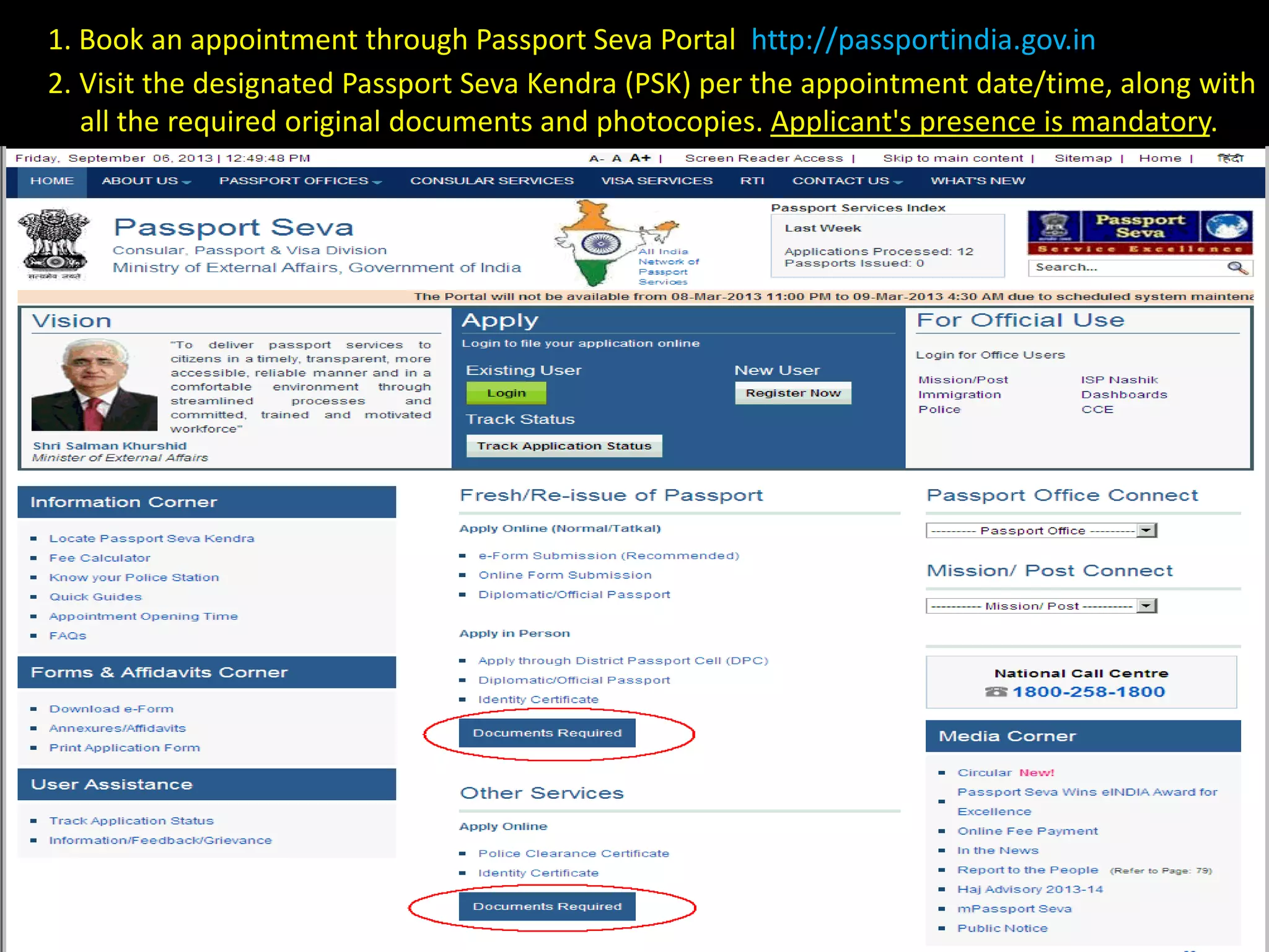 Steps to Submit an Application at Passport Seva Kendra | PPTX