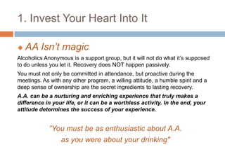 6 Steps to Success in Alcoholics Anonymous | PPTX