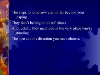 Steps to tomorrow | PPS