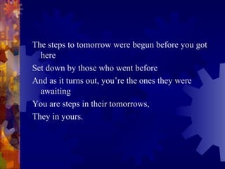 Steps to tomorrow | PPS