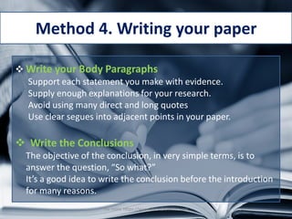 How to write a Research Paper | PPT