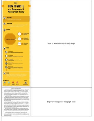 Steps To Writing A 5 Paragraph Essay | PDF