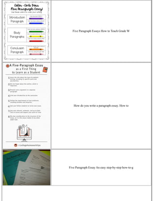 Steps To Writing A 5 Paragraph Essay | PDF