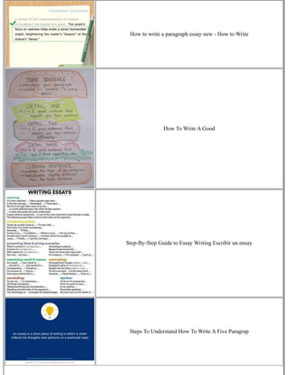 Steps To Writing A 5 Paragraph Essay | PDF