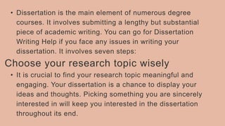 Steps to Writing a Dissertation | PPT