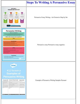 Steps To Writing A Persuasive Essay | PDF