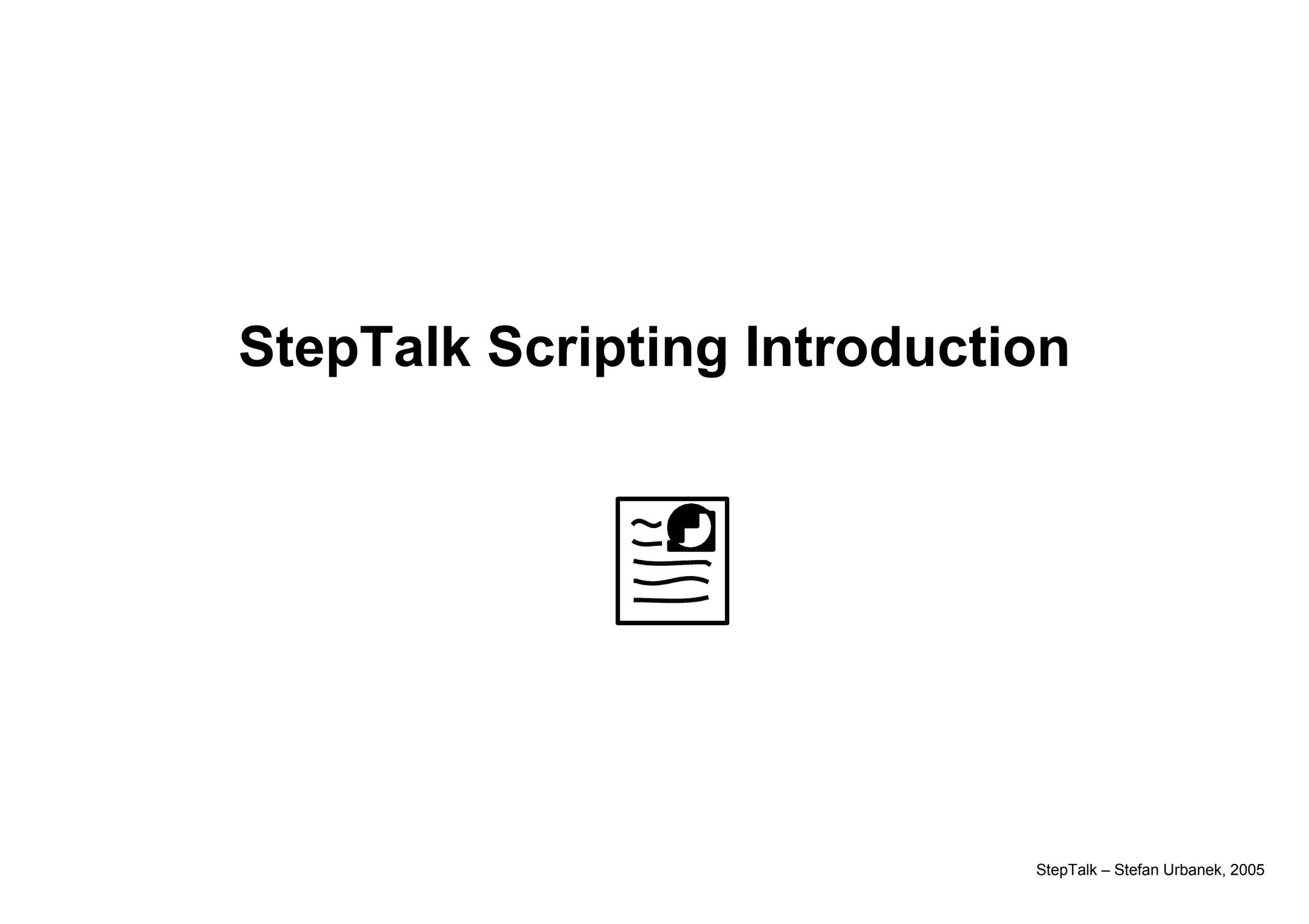 StepTalk Introduction | PDF