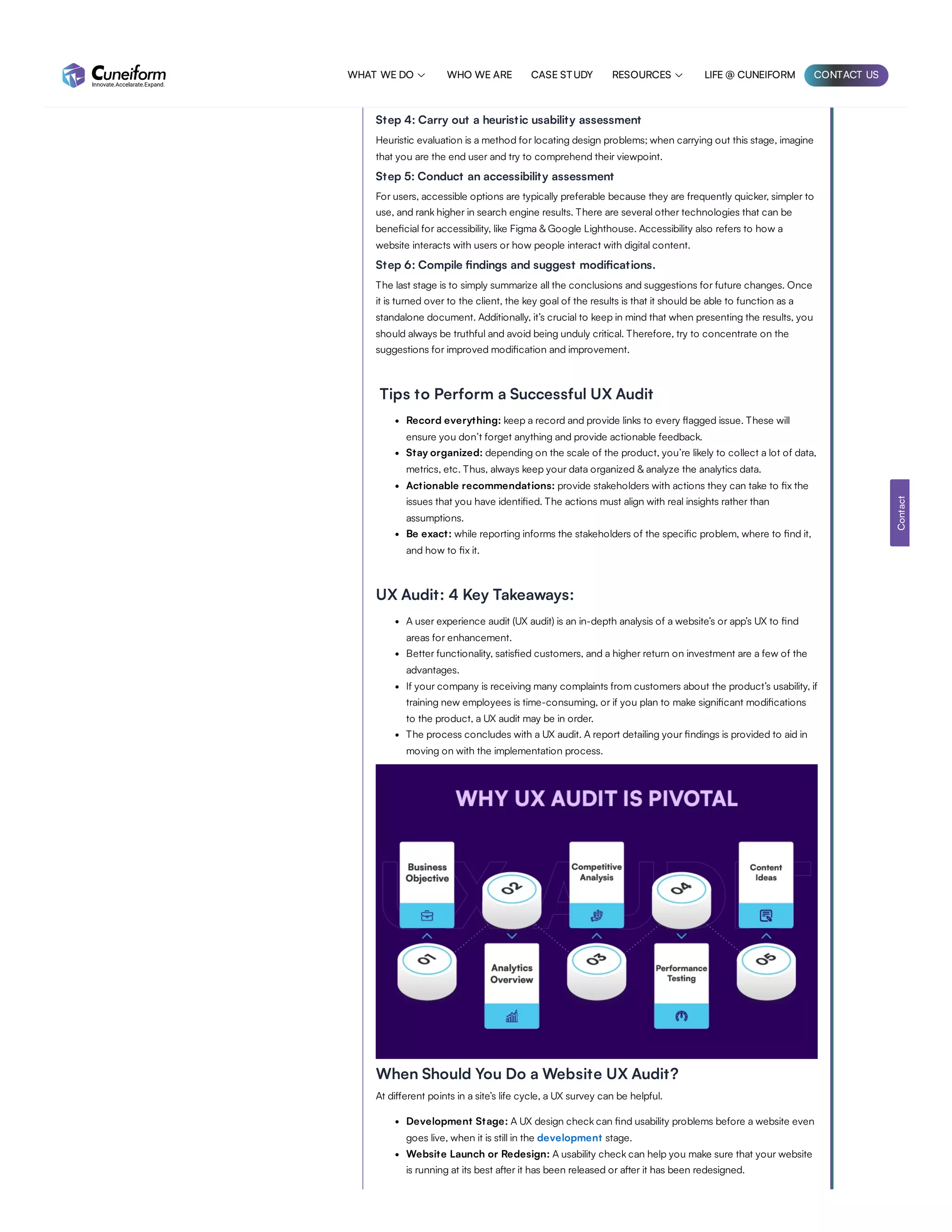 step to perform UX audits | PDF
