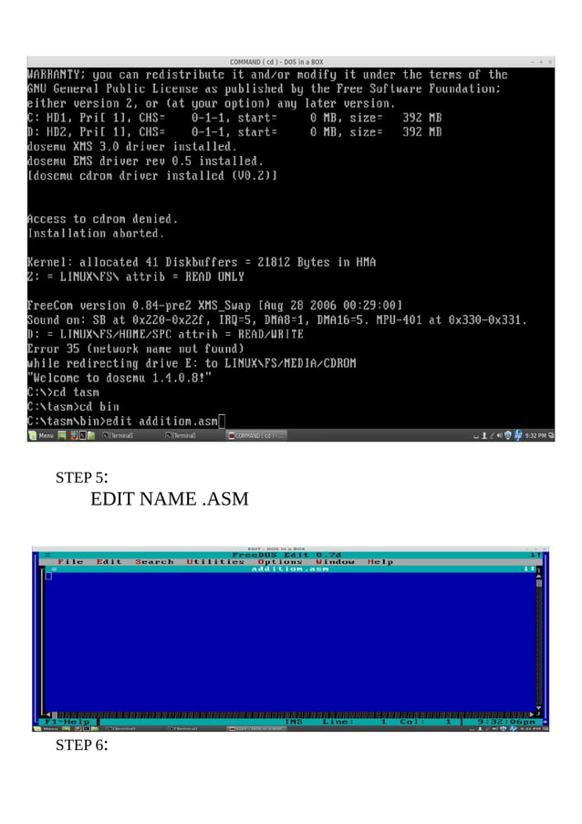 Step to program in tasm | DOC