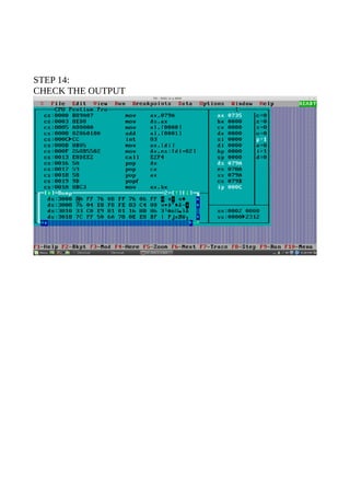 Step to program in tasm | DOC