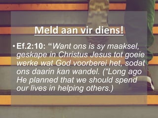Tema: Step up - Meld aan vir diens | PPTX