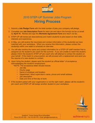 Step Up Employer E Toolkit | PDF