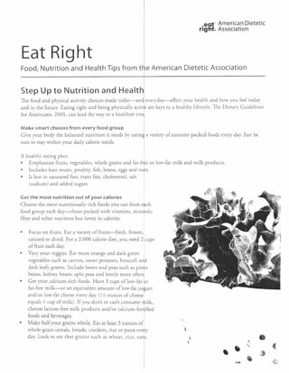 Step Up to Nutrition & Health | PDF