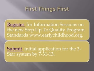 STEP UP TO QUALITY STAR RATING SYSTEM | PPTX