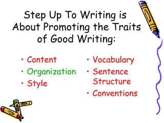 Step up to writing for kids | PPT