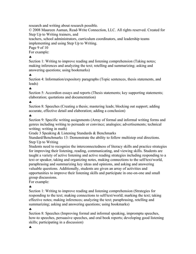 Step Up To Writing Program Provides Effective | PDF