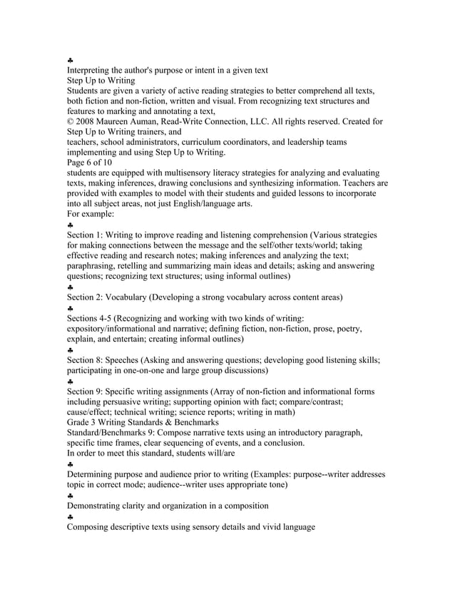 Step Up To Writing Program Provides Effective | PDF