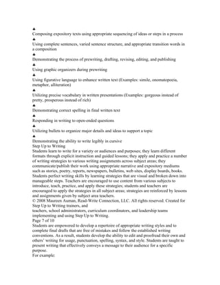 Step Up To Writing Program Provides Effective | PDF