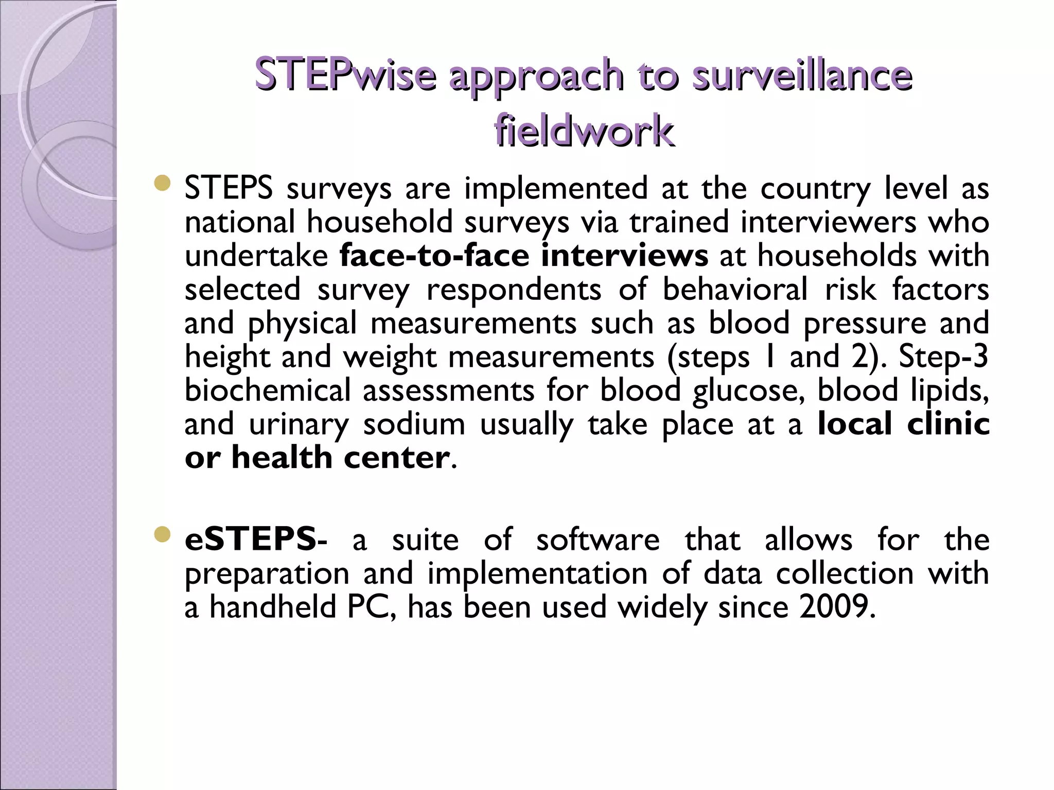 The World Health Organization STEPwise Approach to Noncommunicable ...