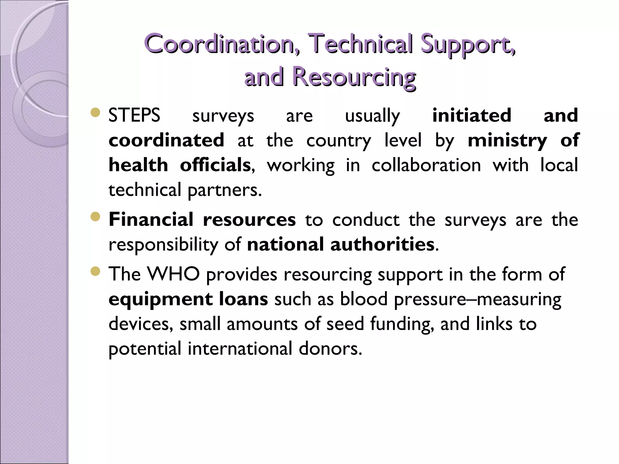 The World Health Organization STEPwise Approach to Noncommunicable ...